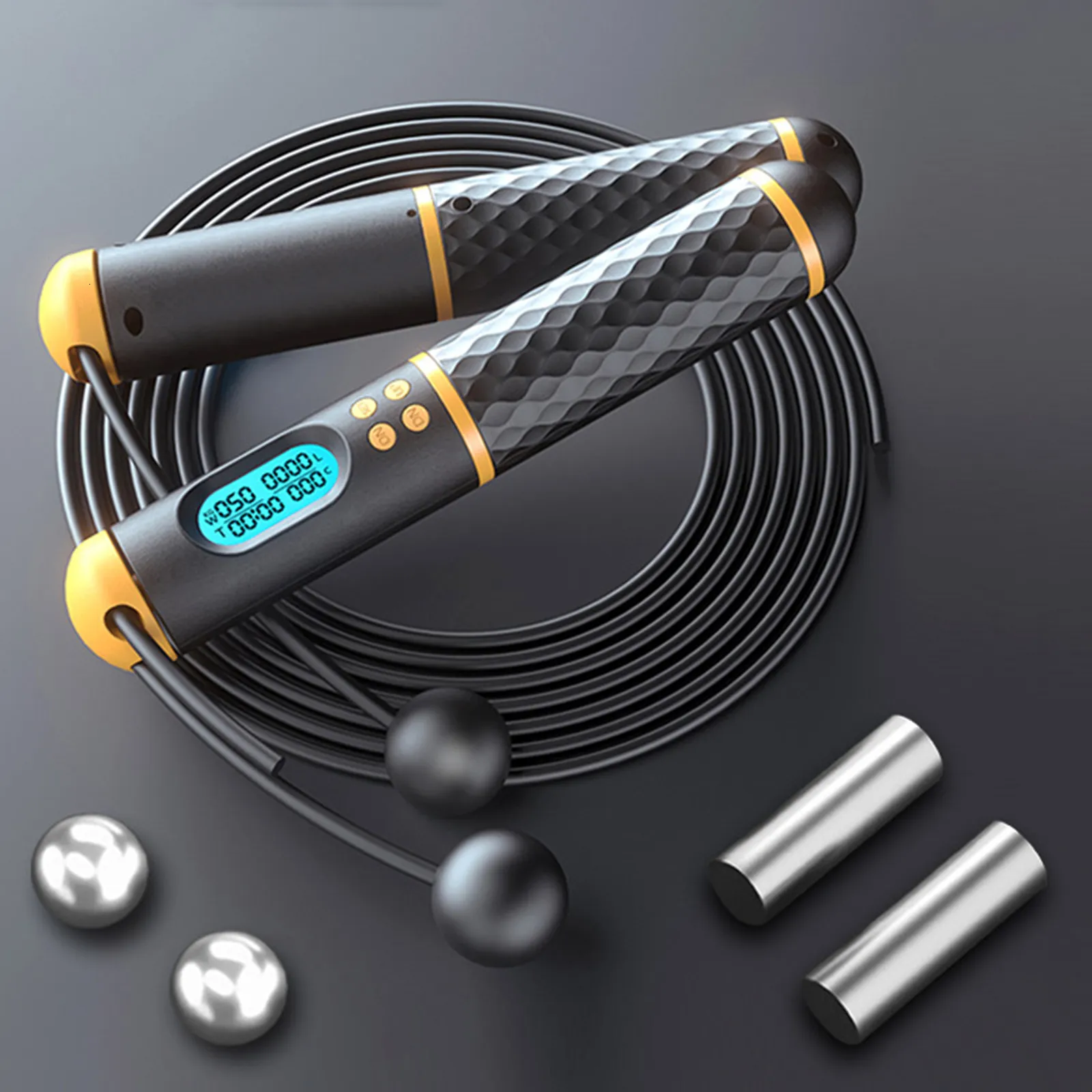 Digital Jump Rope - Cordless & Weighted Speed Skipping Rope for Men ...