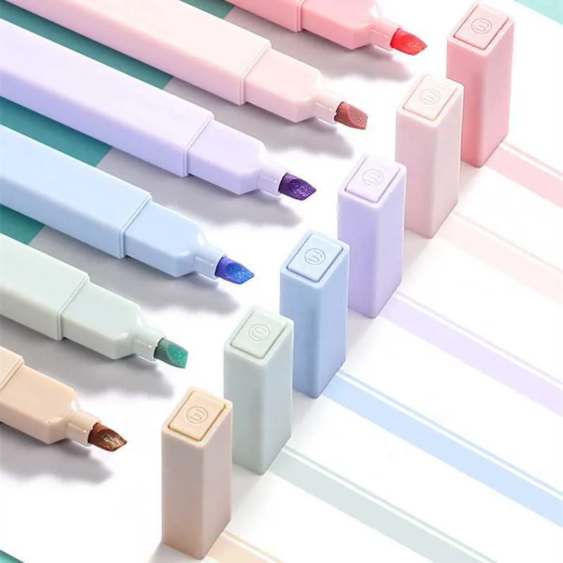 6-Color Highlighter Set - Double Ended Markers for Students & Artists ...