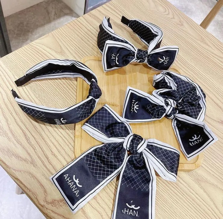 Letter Designer Headbands For Women Pure Cotton Flower Print Bowknot ...