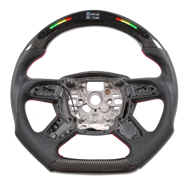 LED Racing Steering Wheel Carbon Fiber Customized Driving Wheel ...