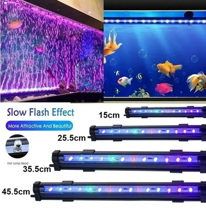 Aquarium Lights For Fish Tank, LED Aquarium Light, Underwater Bubble ...