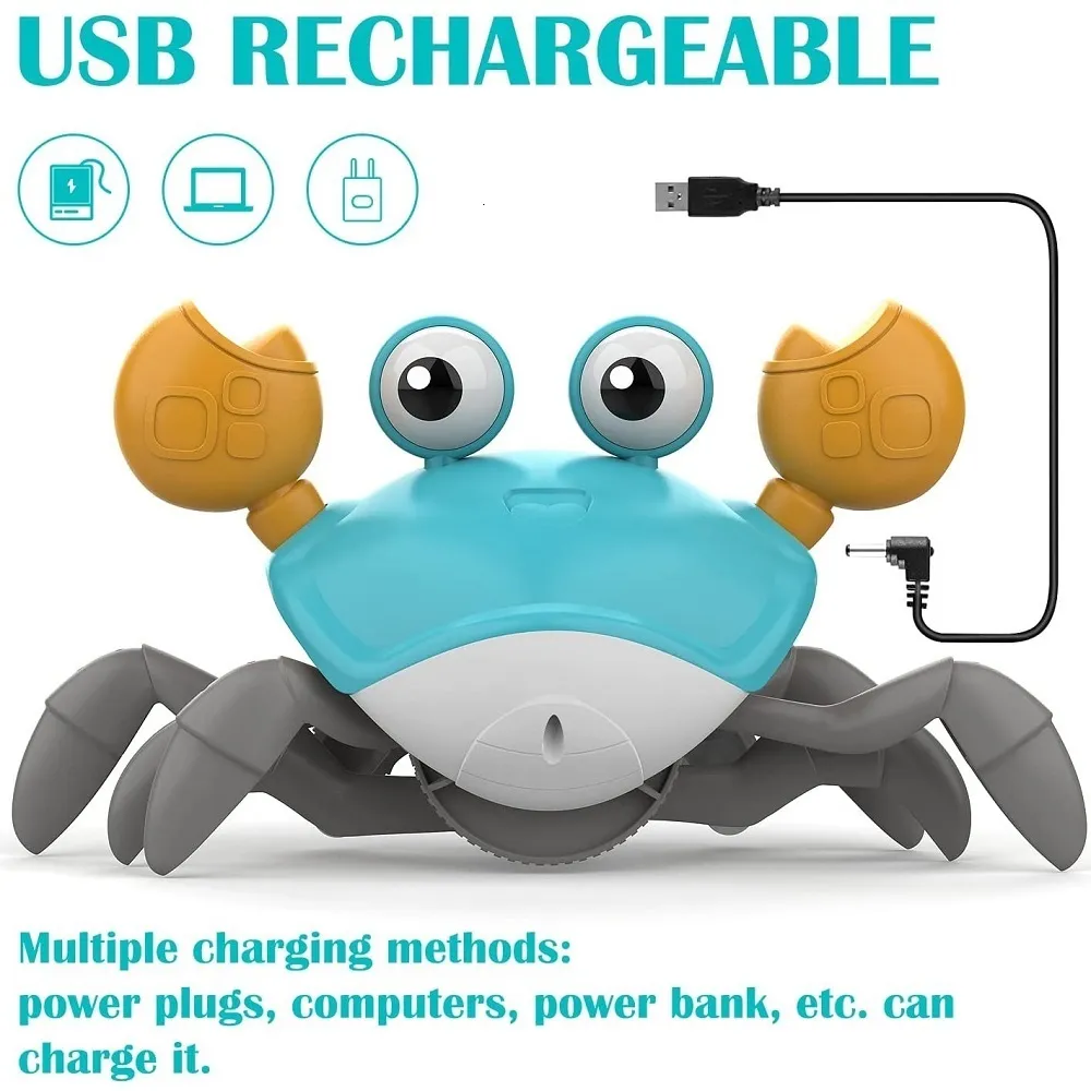 Crawling Toys: Musical Crab Toy With LED Lights Dancing Crab Toy ...