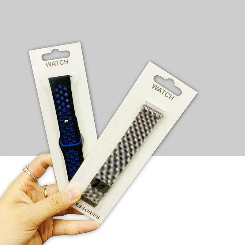 300 Pack Watch Band Packaging Boxes - White Paper Retail Box for Apple ...