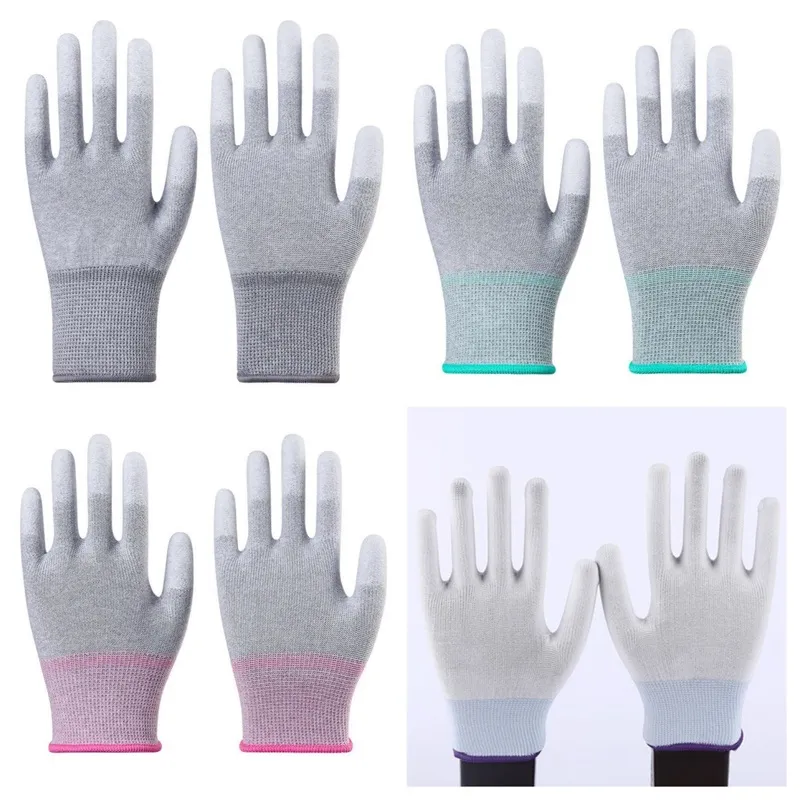 Anti Static Nitrile Gloves, Durable Work Gloves Nylon PU Coated Safety ...
