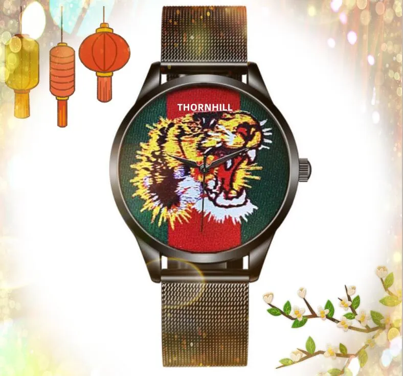 Top Model Fashion Men Famous Watches Tiger Bee Snake Skeleton Nylon ...