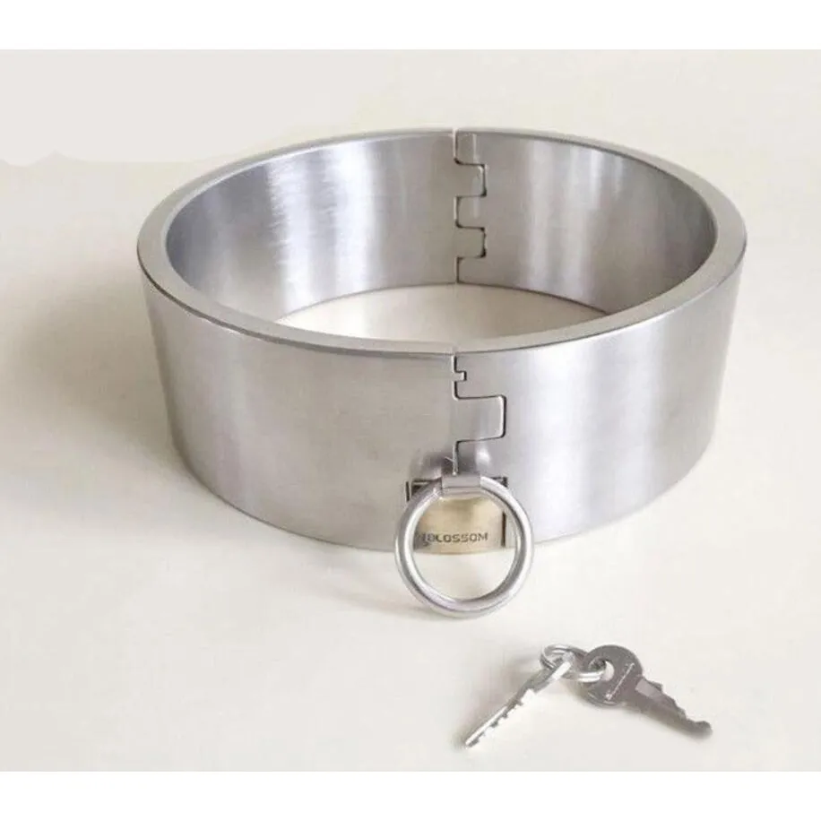 Cstam 6cm Stainless Steel Neck Ring Collar BDSM Restraint Submissive ...