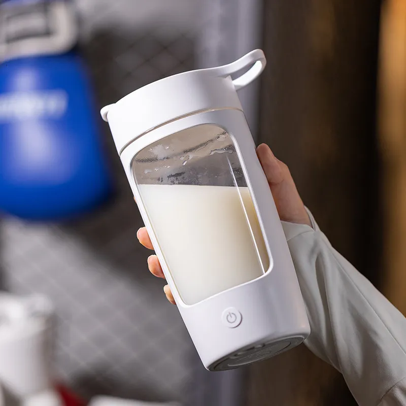650ml Electric Protein Shaker Bottle - USB Rechargeable, Portable Whey ...