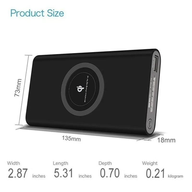 Power Bank 30000mAh Wireless Two Way Fast Charging Powerbank Portable ...