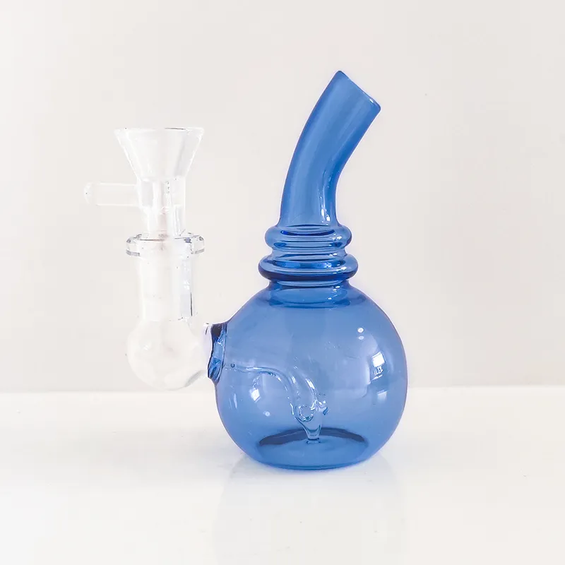 Glass Water Pipe Bong Blue Smoking Pipe Recycler Dab Rig Bongs With ...