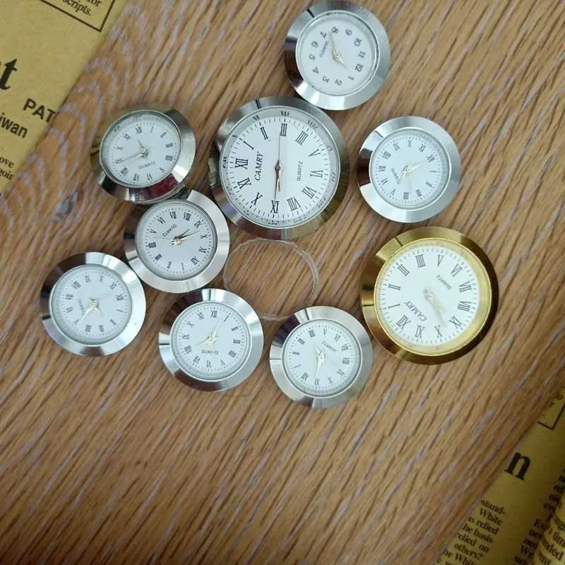 DHgate.com:37mm Mini Insert Watch Clock, Gold Metal Fit Up Clock Insert ...