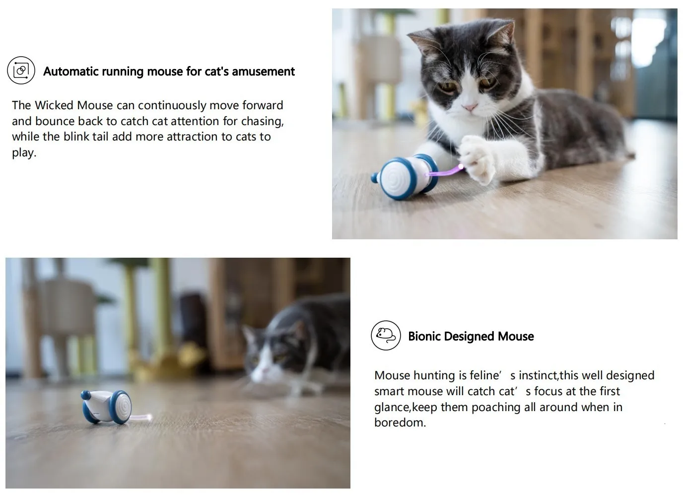 DHgate.com:Cheerble Wicked Mouse: Interactive Cat Toy with Smart Motion ...