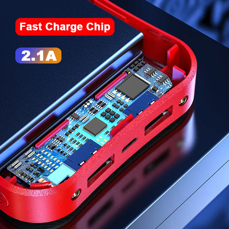 Mini Portable Power Bank With Built In Cables: 30000mAh External ...