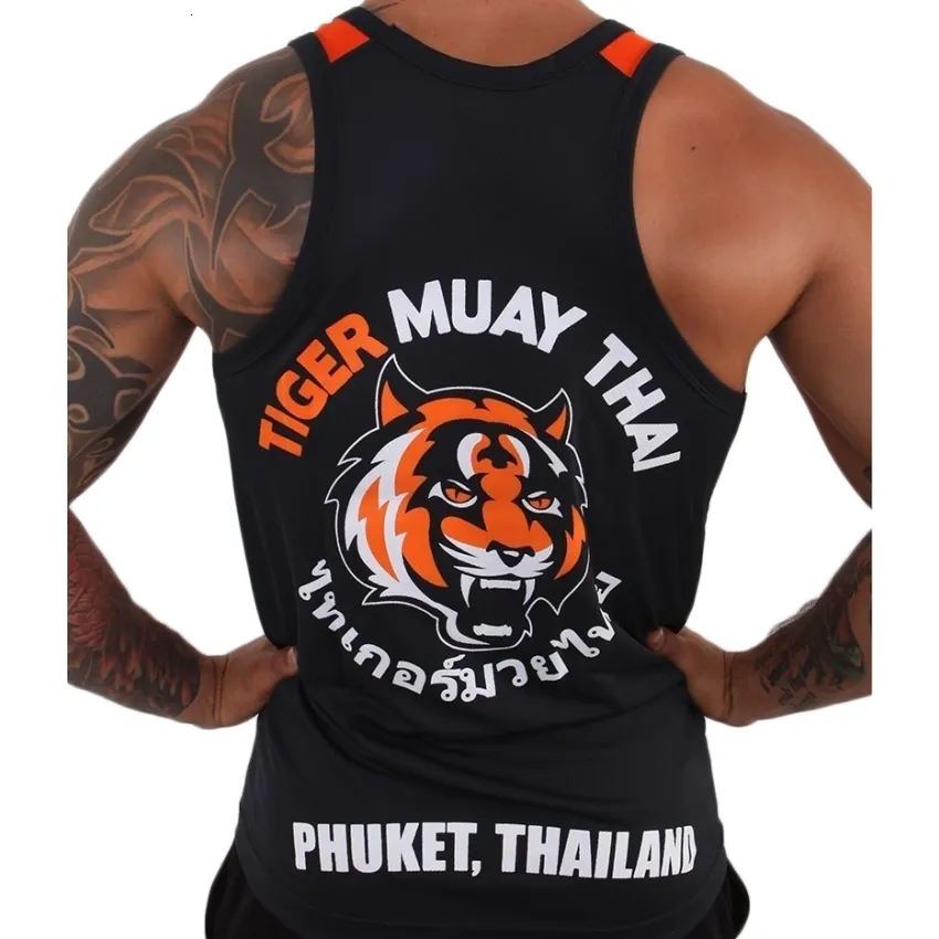 Boxing Robes Black Tiger: Muay Thai MMA Training Vest, Breathable ...