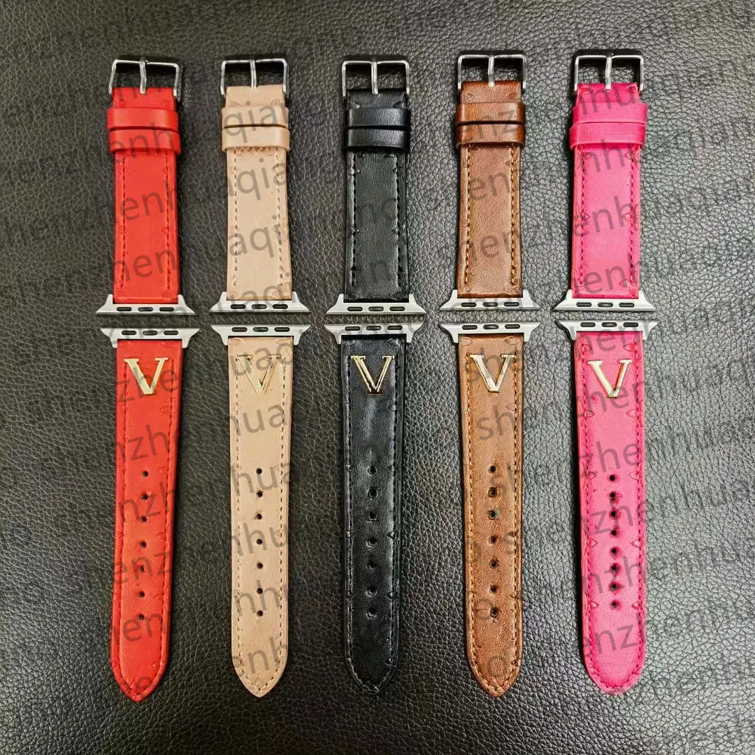 Embossed Leather Apple Watch Band - Stylish Straps for Series 9, 8, 7 ...