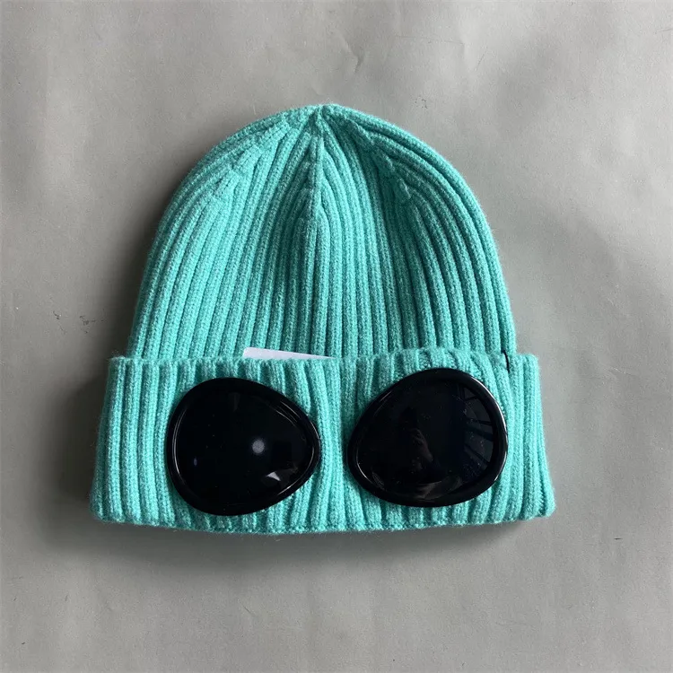 Unisex Designer Knitted Goggle Beanie Hat With Dual Lens Glasses And ...