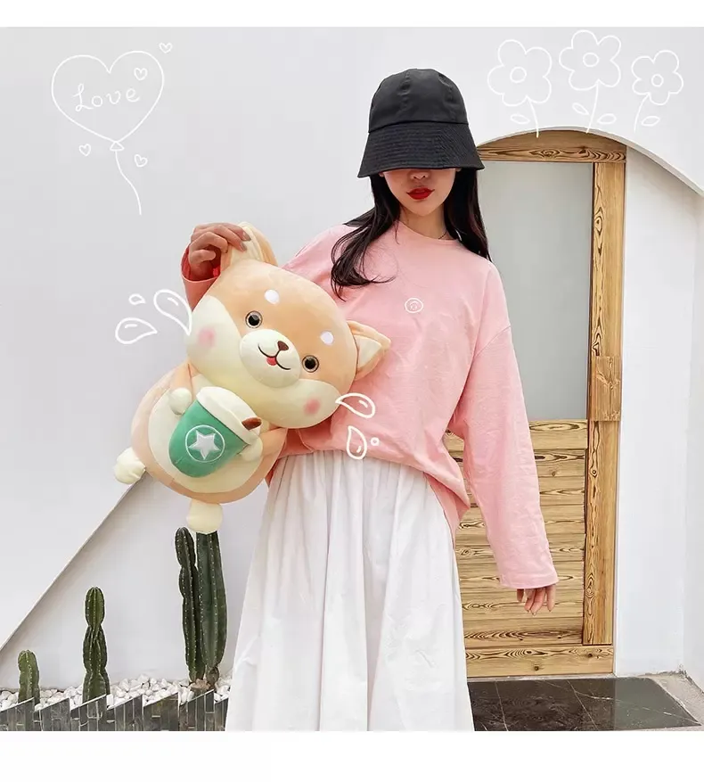 Large Shiba Inu dog plush toy sleeping pillow soft fabric decorative ...