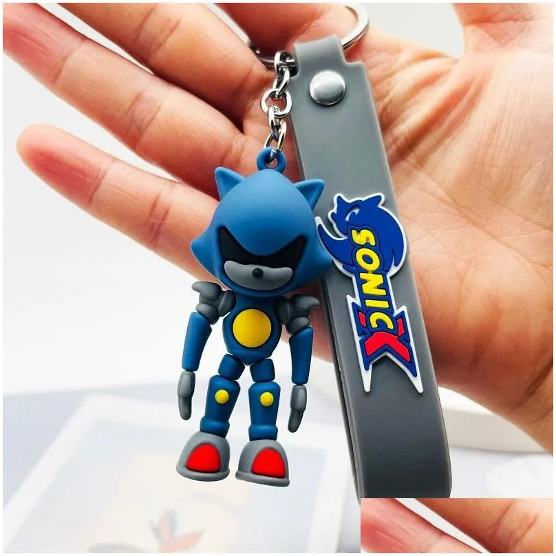 Anime Manga Supersonic Sonic PVC Llavero Dibujos Animados Pareja Bolsa ...