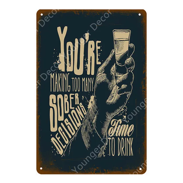 Retro WD 40 Tin Sign Draft Beer Bar Party Decor Cocktail Wine Vins ...