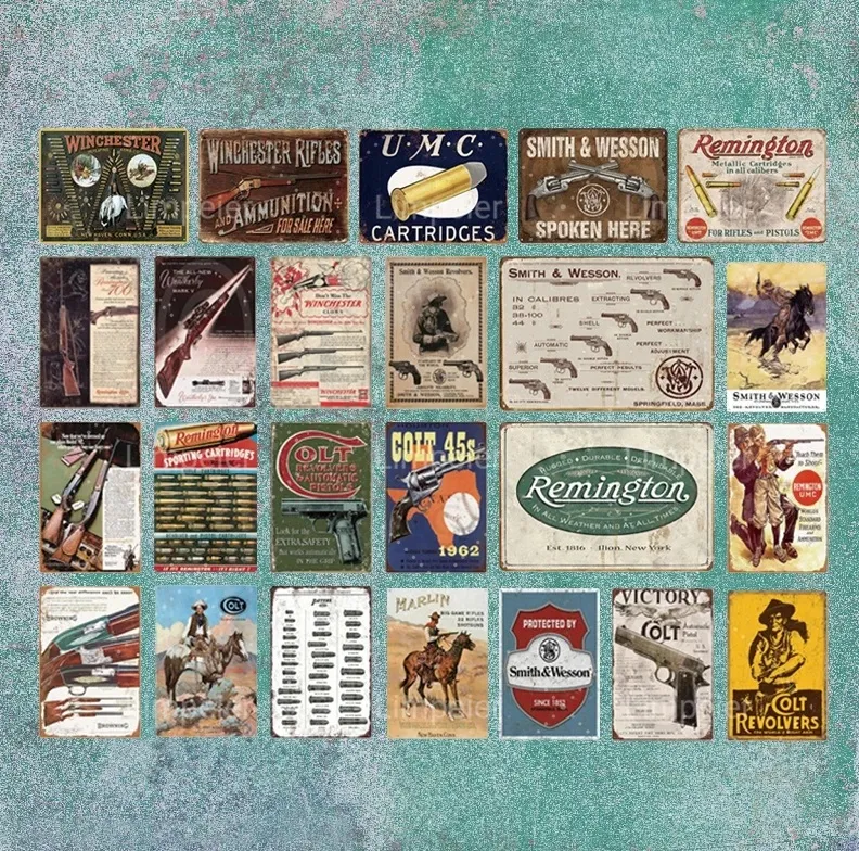 Hunting Plaque Vintage Metal Engraving Tin Sign Bar Club Garden ...