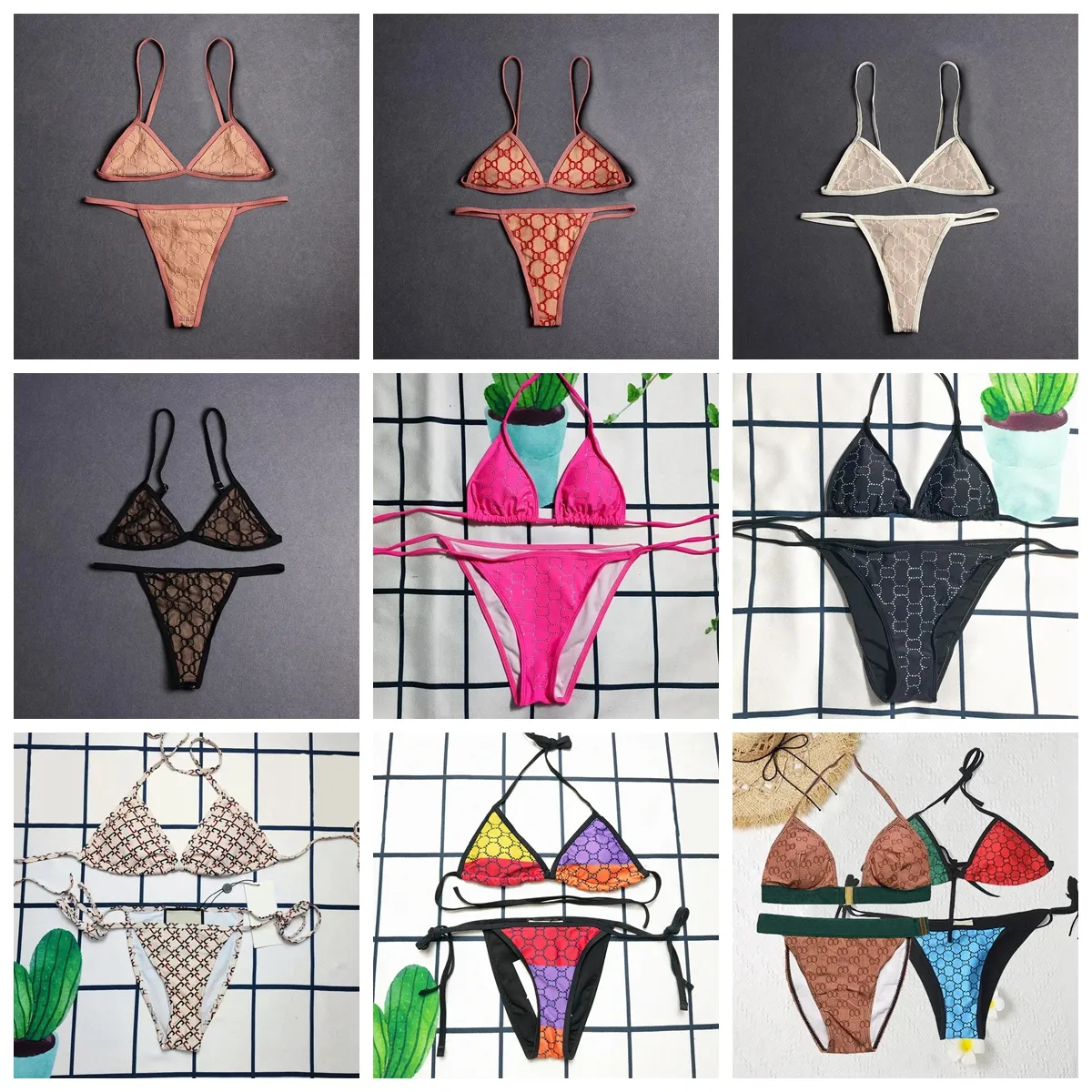 Womens Designer Swimsuits | Classic Letter Printed Bikini Bathing Suit ...