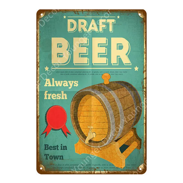Retro WD 40 Tin Sign Draft Beer Bar Party Decor Cocktail Wine Vins ...