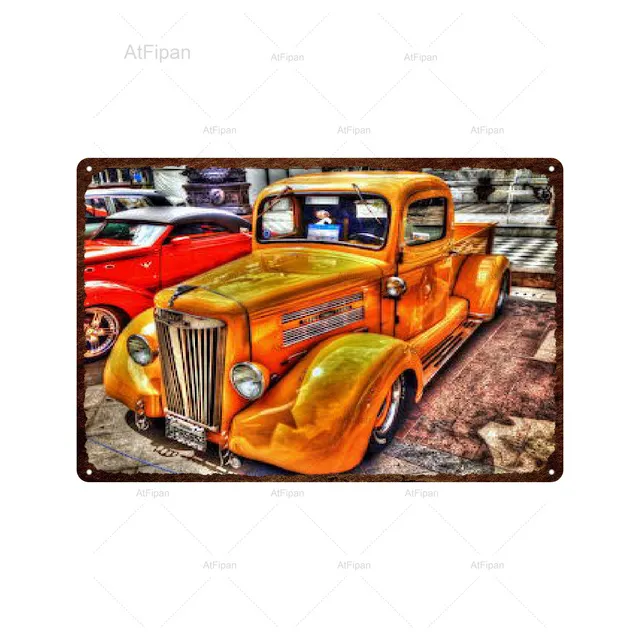 Classic Cars Metal Painting Sports Car Poster Car Repare Metal Plaque ...
