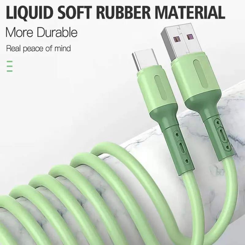 Silicone USB Type C Cable Providers 3A Micro Fast Charging Mobile Date ...