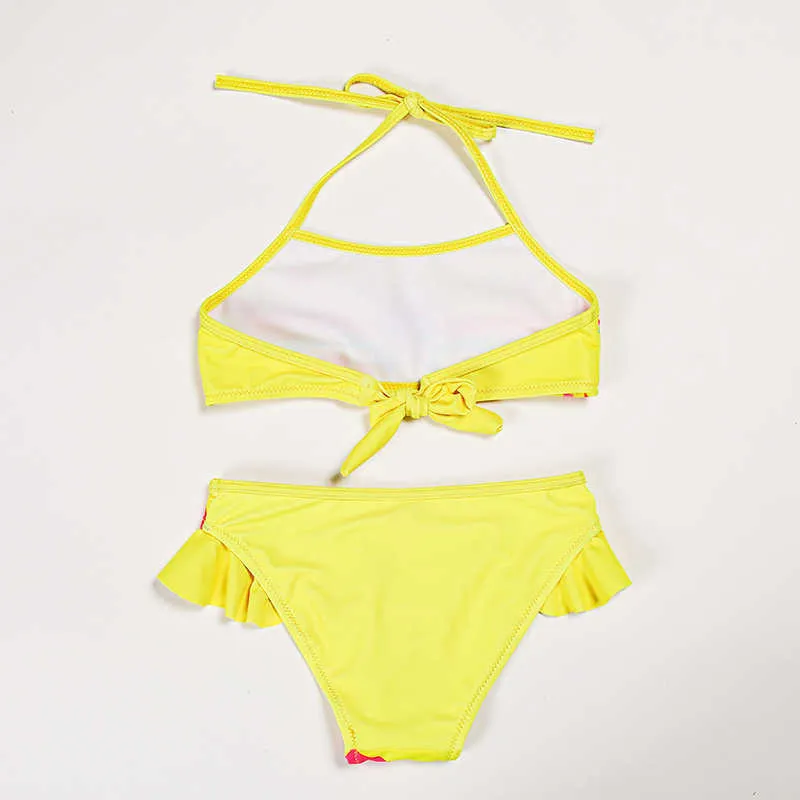 DHgate.com:Vibrant Halter Print Girls Kids Bikini Set, 2-Piece Swimsuit ...