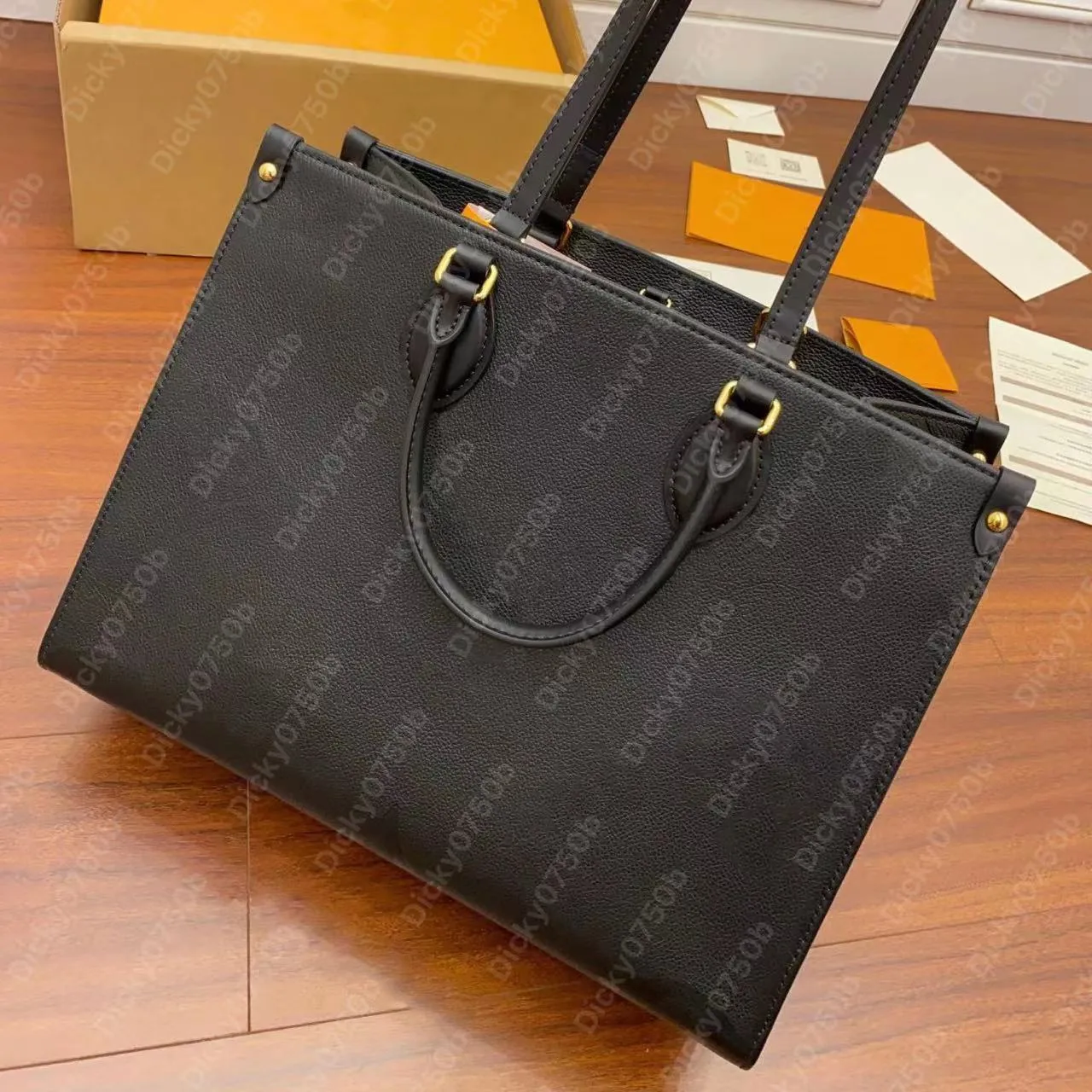 Designer Tote Luxury Shopping Bag Embossed Women Leather Shoulder Bag ...