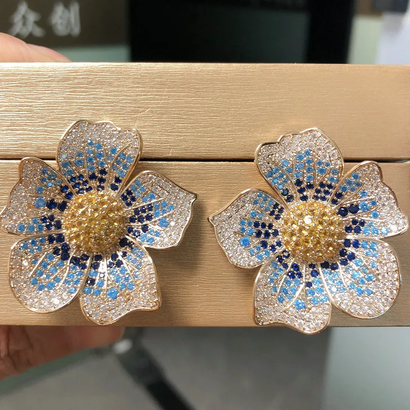 Elegant Flower Ear Cuff with Sparkling Cubic Zirconia Studs - Shop Now ...