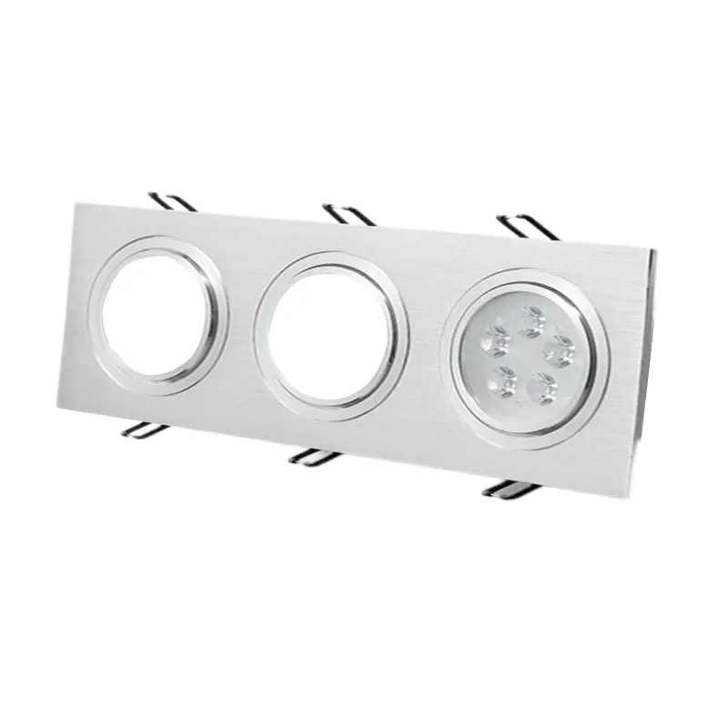 Triple Spotlight Holder - Square 3-Head LED Light Fixture, MR16 GU10 ...