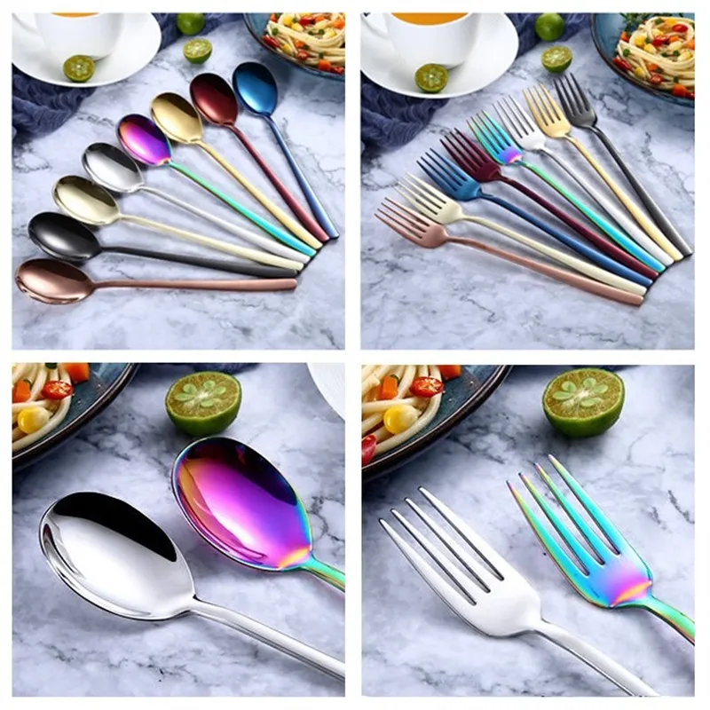 Creative Coffee Stirring Spoons Stainless Steel Long Handle Scoop Ti ...