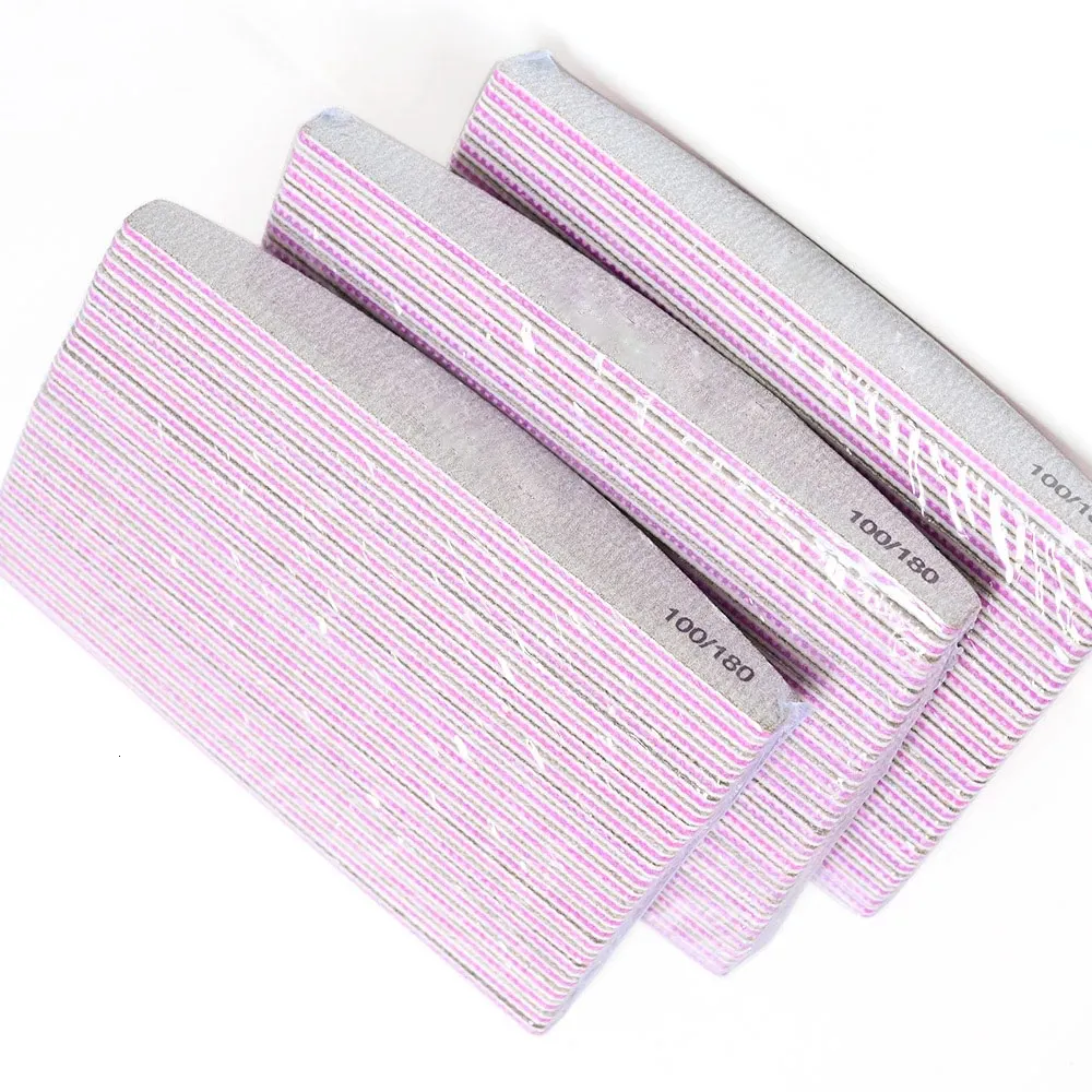 Nail Files Bulk Half Moon Sandpaper Sanding Blocks for Professional ...