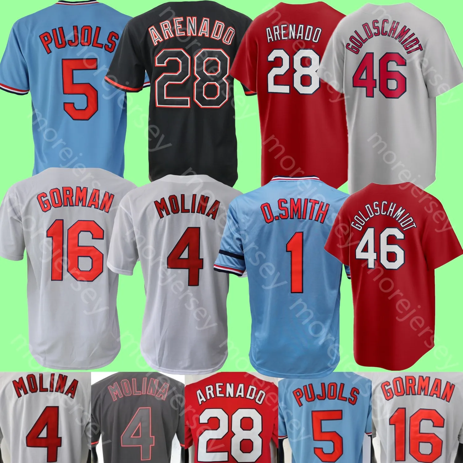 Baseball Jersey Lars Nootbaar Nolan Arenado Musial Paul Goldschmidt ...