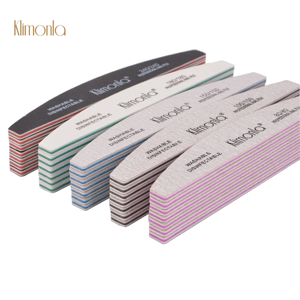 Nail File Set - Professional 80/100/150/180/240 Grit Nail Files, Half ...