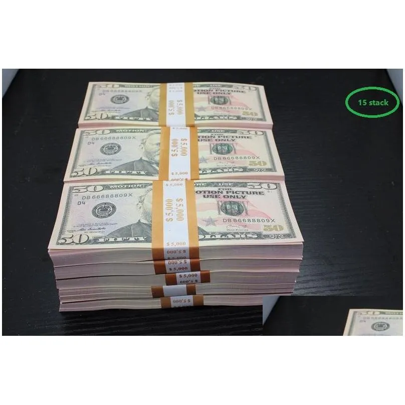 Play Money Set: 100 Pack Realistic Fake Money - Double Sided Prop Money ...