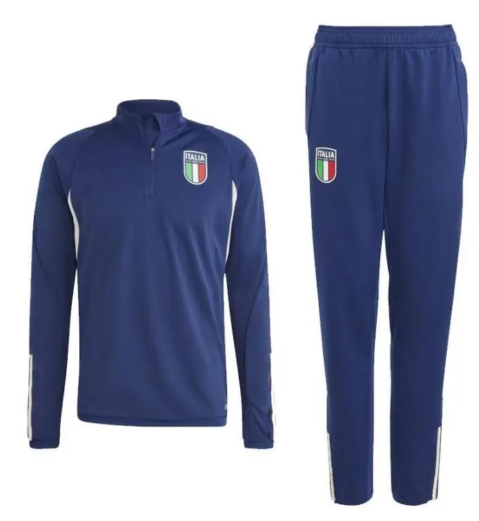 Italia Training Jacket: Long Half Zip, Soccer Tracksuit Set For Men ...