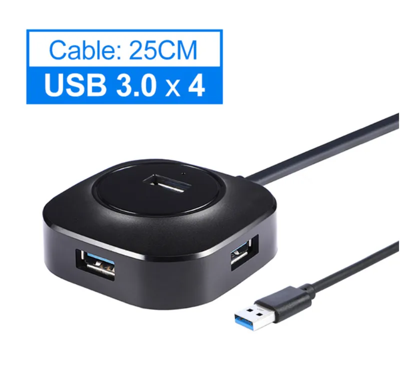 USB A Splitter, Type C Micro SD Card Reader Portable USB Splitter 4 ...