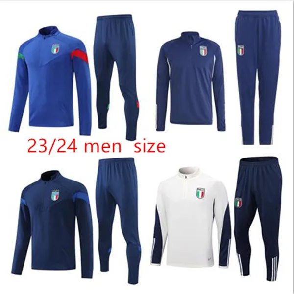 Italia Training Jacket: Long Half Zip, Soccer Tracksuit Set For Men ...
