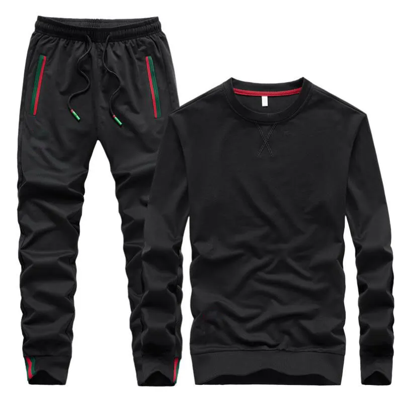Mens Tracksuit, Autumn Embroidered Pant, O Neck Long Sleeve Casual Suit ...