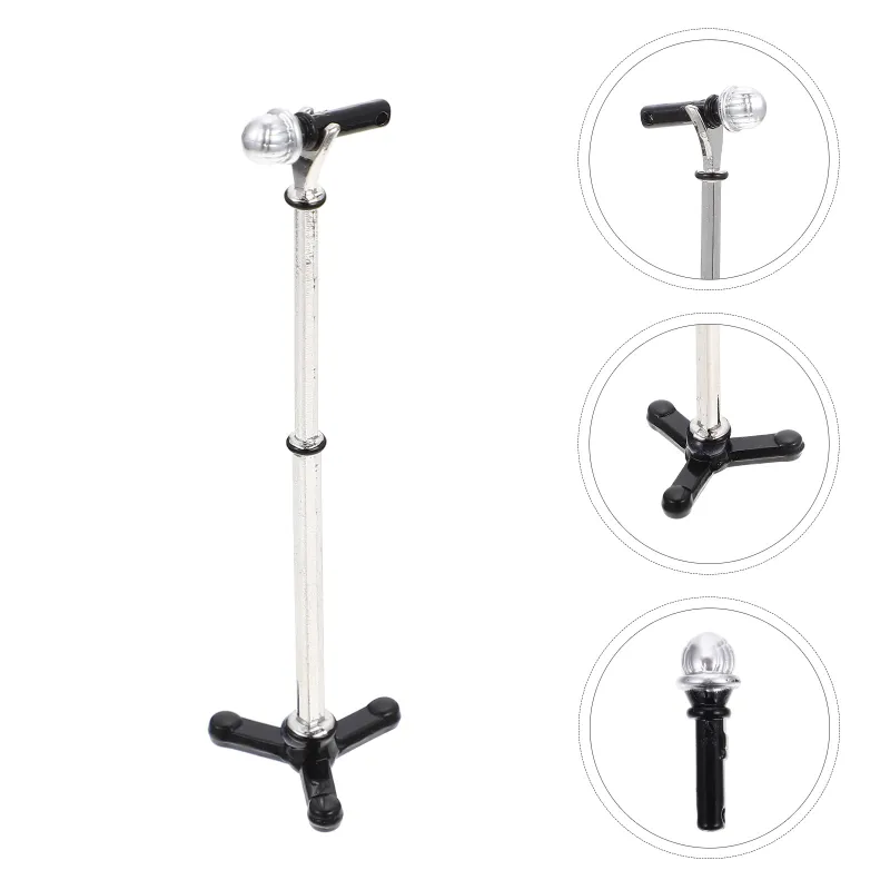 Miniature Microphone Stand House Ornament With Singing Clip And ...