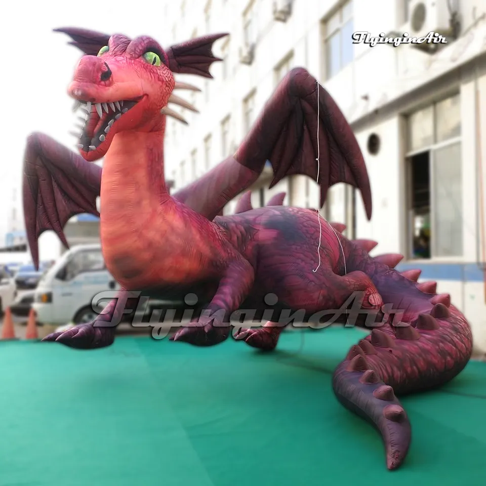 Flying Fire Dragon Balloon Large Inflatable With Wings And Long Tail ...