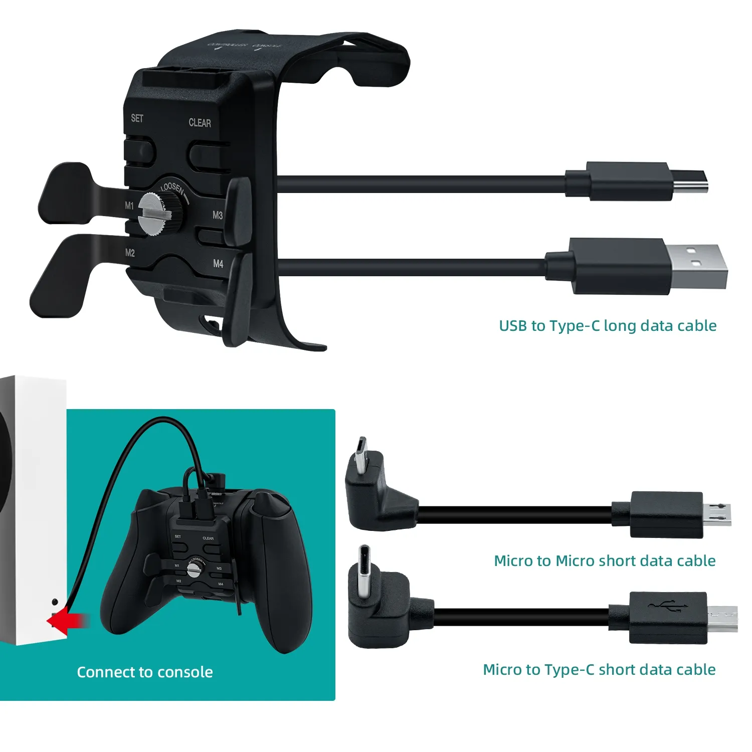 Xbox Controller Back Button Attachment Adjustable Paddles & Turbo ...