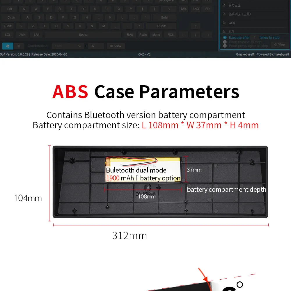 GK73/GK73S KIT Mechanical Keyboard Custom DIY RGB MX Kailh Box Switch ...