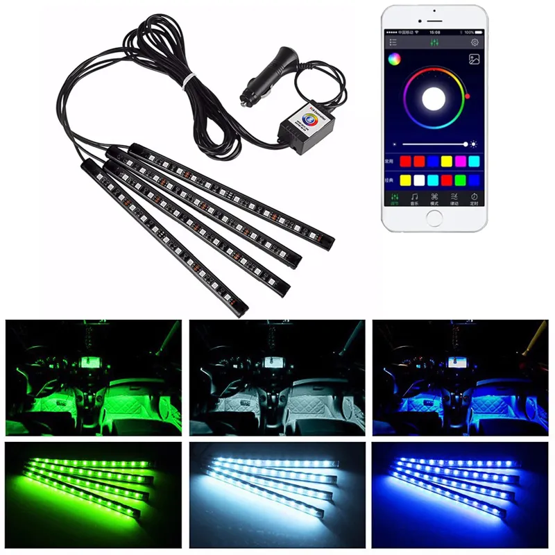 Car Led Strips Smart Interior Lights With App Control, RGB, DIY & Music ...