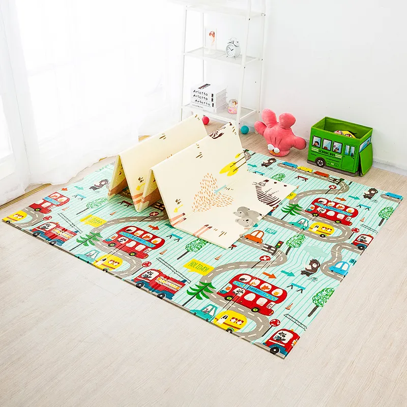 Foldable Baby Play Mat - Extra Large XPE Foam Playmat, Double-Sided ...