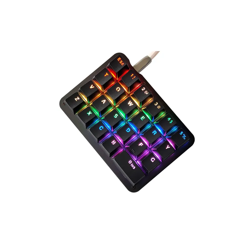 23 Keys Macro Keyboard DIY Custom Programmable RGB Backlight Mechanical ...