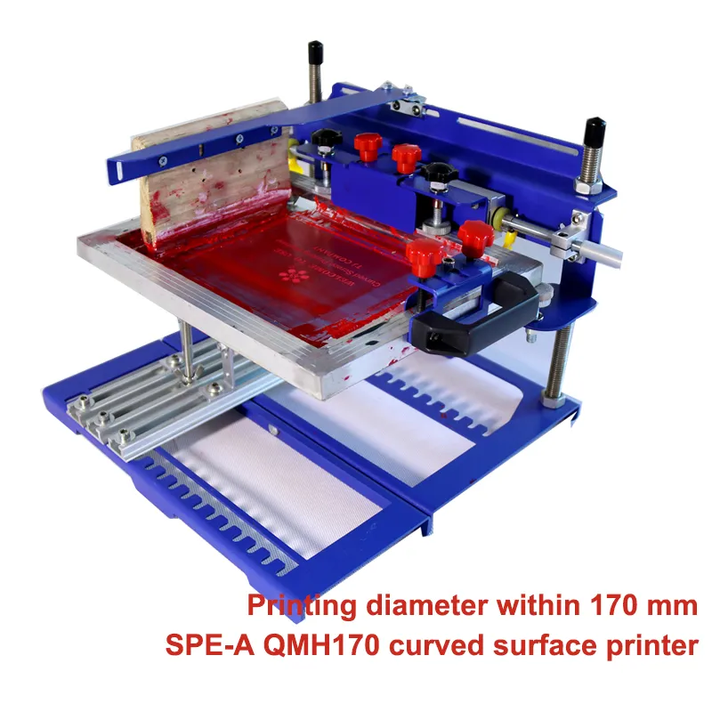 Silk Screen Printing Machine: SPE A QMH170 Curved Screen Printer Press ...