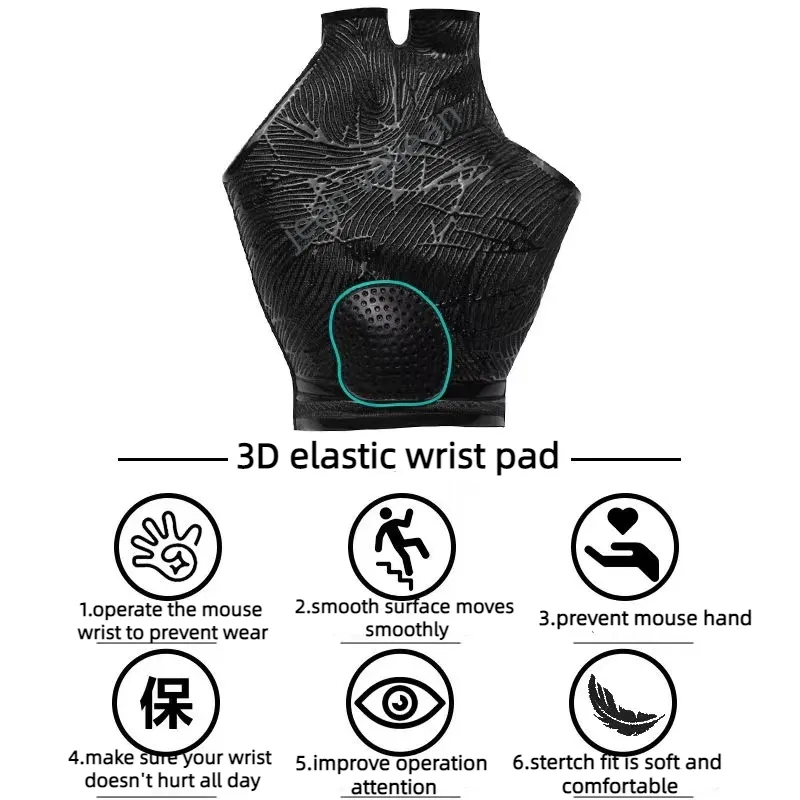 Ergonomic Mouse Wrist Rest Pad - Cool & Breathable, Anti-Sweat Silicone ...