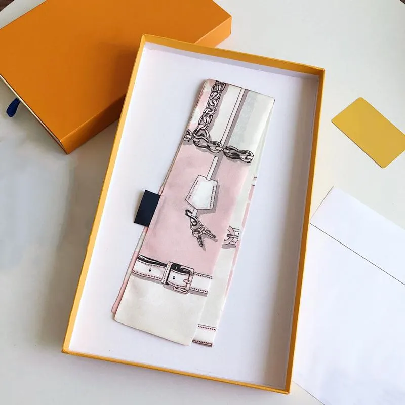 2024 Silk Buff Fashion Fashion Band Para Mujeres, Rosa, Pequeña Bufanda ...